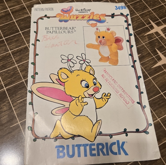 Butterick | Art | Vintage Wuzzles Disney Pattern | Poshmark